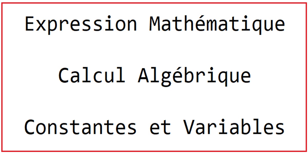 Expressions et Termes Algébriques